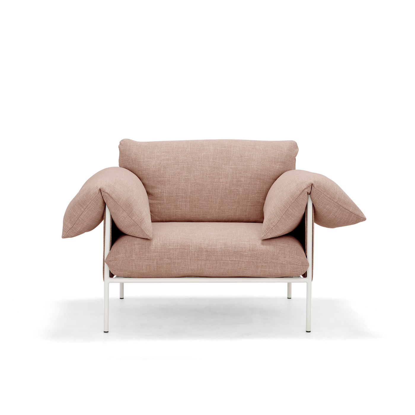 Alva Armchair White Frame Byron Biscuit ELLISON STUDIOS