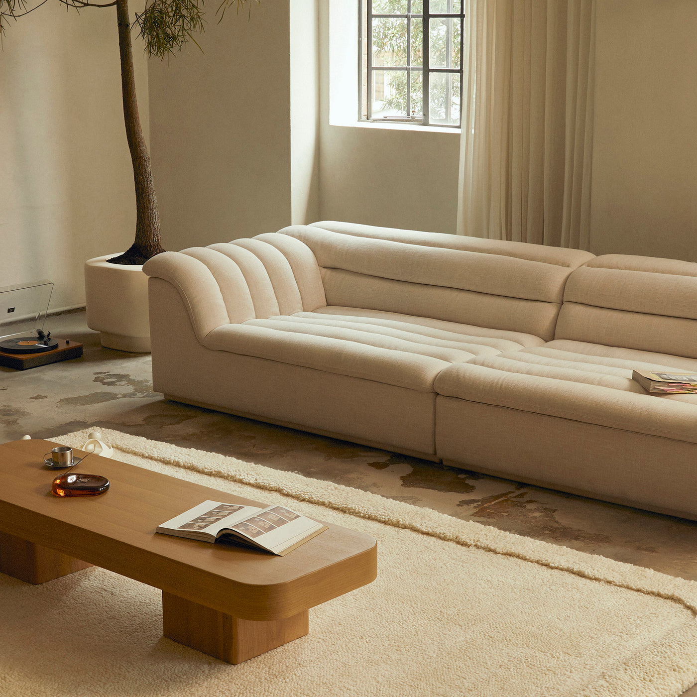Float 4 Seat Sofa - Byron Oyster | ELLISON STUDIOS.